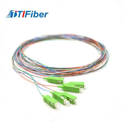 China SC/APC Fiber Optic Pigtail 6 Pack Single Mode 3m 900um ROHS for sale