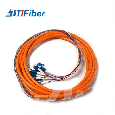 China FTTH SC-APC Multimode Fiber Optic Pigtail OM1 OM2 3M Orange Jacket with ≤0.3dB Insertion Loss for sale