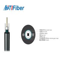 China Black Outdoor Aerial Fiber Optic Cable GYXTC8S Singlemode 8 Fiber Count for sale