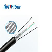 China Black Outdoor Aerial Fiber Optic Cable GYXTC8S Singlemode 8 Fiber Count for sale