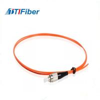 China Orange Jacketed Single Mode Fiber Optic Pigtail 0.9mm OFNP Cable with LC Connector -40°C to +85°C Operating Temperature for sale