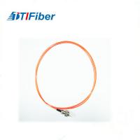 China OM1 62.5/125 LC Fiber Optic Pigtail 0.9mm OFNP Orange Jacketed for sale