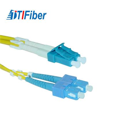 China LC to SC Single Mode Duplex Fiber Patch Cable 3m 9.84ft 9/125um OS1 with ROHS Certification for sale