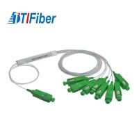 China 8 Channel Fiber Optic Splitter 1x8 Steel Tube SC APC GPON PLC with 10.2dB Insertion Loss and -40°C to 85°C Operating Range for sale