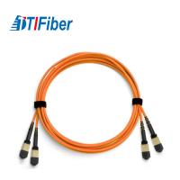 China Indoor MPO Trunk Fiber Optic Patch Cord Cable 12 Core Female to MPO Female Connector for sale