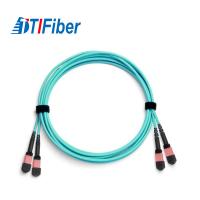 China Indoor MPO Trunk Fiber Optic Patch Cord Cable 12 Core Female to MPO Female Connector for sale