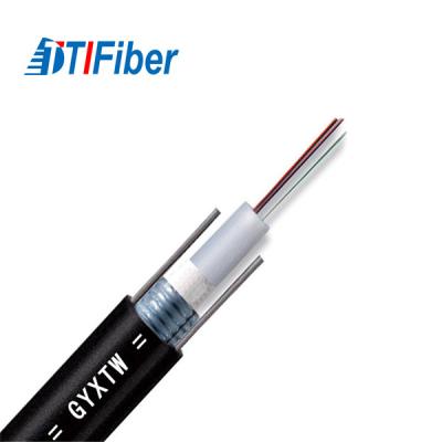 China Armoured Duct Aerial Fibre Optic Patch Lead Single Mode 4 12 Core G652D GYXTW 8mm for sale