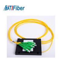 China 1X4 ABS Coupler Fiber Optic Splitter Plc 2.0mm Cable SC/APC PC UPC Connector for sale