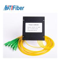 China FTTX System Fiber Optic Splitter 1x4 SC APC ABS Box PLC 1260 1650 Operating Wavelength for sale