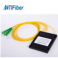 China ABS Box PLC Fiber Optic Splitter 1x4 with SC Connector, 1260-1650nm Wavelength, 7.1dB Insertion Loss for sale