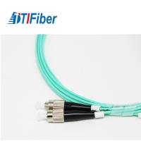 China FC to FC Duplex Multimode OM3 50/125 Fiber Optic Patch Cable Low Insertion Loss for sale