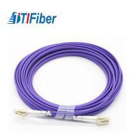 China Multimode Fiber Optic Patch Cord 10GB LC To LC Duplex OM4 50/125 Meets ROHS for sale