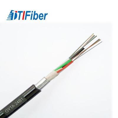 China Outdoor Armored 48 96 Core Fiber Optic Cable GYFTY53 Direct Buried for LAN Communication for sale