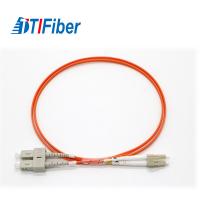 China SC to LC Duplex Multimode Fiber Optic Patch Cable 62.5/125 OM1 PVC LSZH 3m for sale