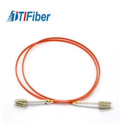 China Multimode Fiber Optic Patch Cable 62.5/125 OM1 LC to LC Duplex Low Insertion Loss for sale
