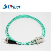 China OM3 50/125 Duplex Multimode Fiber Optic Patch Cord FC to SC Aqua 3m for sale