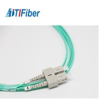 China OM3 50/125 Duplex Multimode Fiber Optic Patch Cord FC to SC Aqua 3m for sale