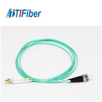China Aqua Fiber Optic Patch Cord FC to LC Duplex Multimode OM3 50/125 1-144 Fibers RoHS for sale