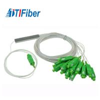 China 1x8 1x16 Steel Tube Fiber Optic PLC Splitter 2.0mm Cable SC APC UPC for sale