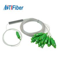China 1x8 1x16 Steel Tube Fiber Optic PLC Splitter 2.0mm Cable SC APC UPC for sale