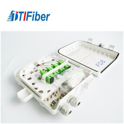 China FTTH IP65 8 Ports Wall Mount Fiber Distribution Box 1x8 Steel Tube Mini Splitter for sale