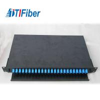 China 19 Inch Rack Mount Fiber Optic Patch Panel 24 Core SC Termination Box FTTH for sale