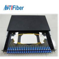 China 19 Inch Rack Mount Fiber Optic Patch Panel 24 Core SC Termination Box FTTH for sale