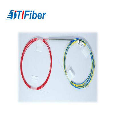 China Steel Tube Type Optical Cable Splitter 1x2 Without Connector Customized Length for sale