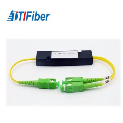China ABS Type PLC Fiber Optic Splitter Singlemode 1x2 for FTTX Systems 1260-1650nm for sale