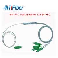 China 1x4 Steel Tube PLC Splitter SC APC 0.9mm Fiber Optic Splitter Singlemode G657A for sale