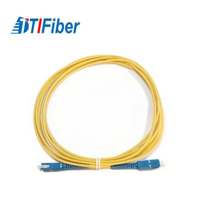 China Single Mode Fiber Optic Patch Cord SC/UPC to SC/UPC 2.0mm LSZH PVC OFNP 9/125um for sale