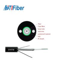 China Outdoor Aerial GYXTW Singlemode Fiber Optic Cable 4 to 24 Fiber Count Black PE Sheath for sale
