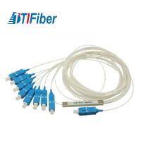 China Steel Tube PLC Splitter 1x8 1x2 0.9mm SC APC Singlemode G657A FTTx for sale