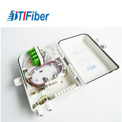 China Pole Mount Outdoor Fiber Optic Distribution Cabinet ABS Plastic 16-24 Core FTTH Enclosure 220x80x300mm for sale