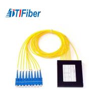 China UPC/APC Polish PLC Fiber Optic Splitter Customized Splice Pigtailed ABS Module for sale