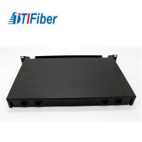China Slidable Fiber Optic Termination Box 6-48 Cores Rack Mounted Cassette with 430×300×44.5mm 1U Dimensions for sale