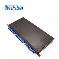 China 19 Inch Fiber Optic Termination Cabinet Terminal Box with FC SC ST LC Adapters for sale