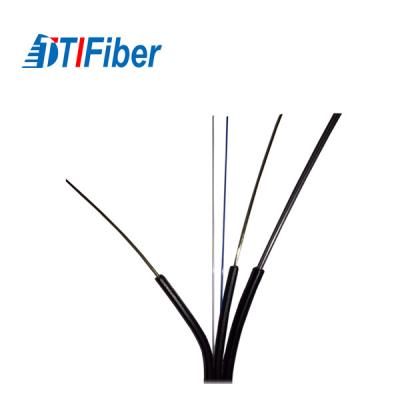 China Single Mode Fiber Optic Armored Drop Cable 1 Core 4 Core 1km FTTH Outdoor LSZH for sale