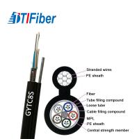 China PE Outer Sheath Fiber Optic Network Cable Outdoor GYFTC8S Steel Wire Stranded for sale