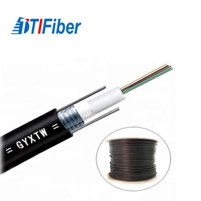 China GYXTW Outdoor Black 8-Core Fiber Optic Cable with Steel Armor - Ø3.0mm/2.0mm/0.9mm Options for Duct and Aerial Use for sale
