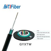China GYXTW Single Mode Armoured Fiber Optic Cable 2 4 6 12 Core Steel Tape PE Jacket for sale