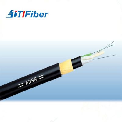 China All - Dieletric Fiber Optic Cable 24 Core Single Mode ADSS PVC LSZH PE Jacket for sale