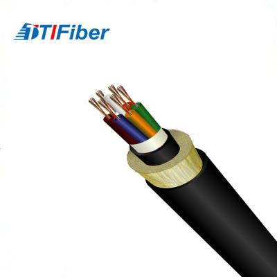 China ADSS Single Mode Fiber Optic Cable 12 48 96 Core PE HDPE Sheath High Fibre Density for sale