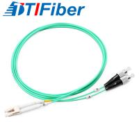 China LC/UPC to FC/UPC Duplex Fiber Optic Patch Cord 2m 2.0mm OM3 Low Insertion Loss RoHS for sale