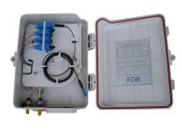 China 1x8 PLC 1x16 PLC 16 Port Fiber Optic Splitter Distribution Box IP65 for LC SC ST FC for sale