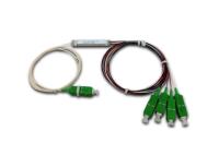 China SC Connector Singlemode PLC Optical Splitter 1x2 to 1x64 with 1260-1650nm Wavelength Range for sale