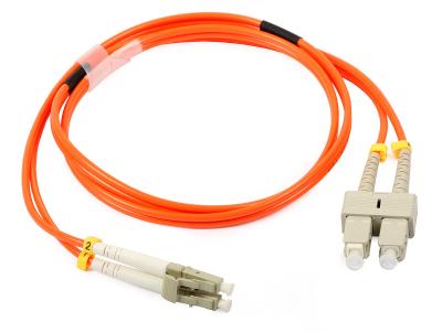 China LC Duplex Multimode Fiber Optic Patch Cord 3.0mm Low Insertion Loss for sale