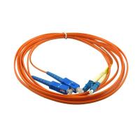 China LC Duplex Multimode Fiber Optic Patch Cord 3.0mm Low Insertion Loss for sale