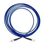 China ST / UPC - ST Indoor Armoured Fiber Optic Patch Cord with Blue , LSZH jacket for sale