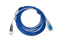 China ST / UPC - ST Indoor Armoured Fiber Optic Patch Cord with Blue , LSZH jacket for sale